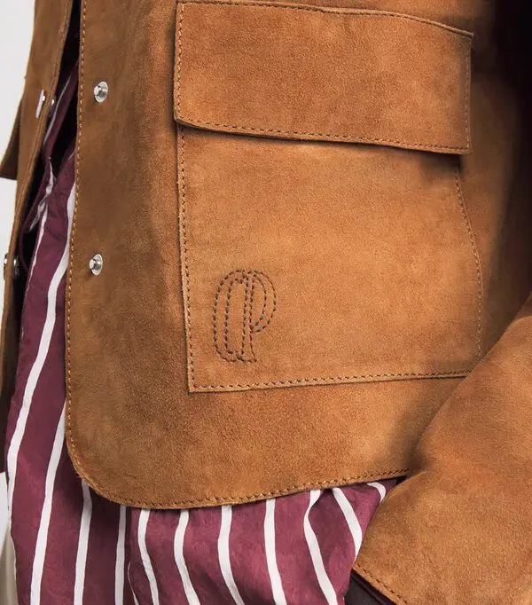 Claudie Pierlot Suede Shirt Jacket