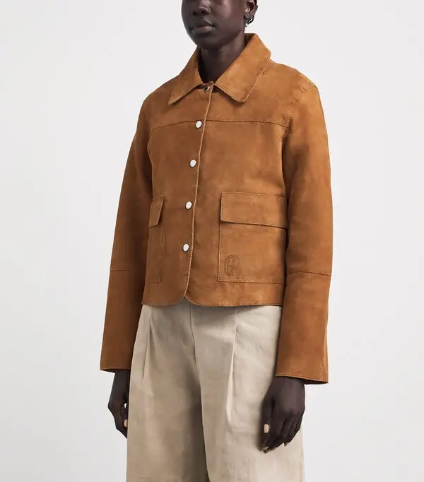 Claudie Pierlot Suede Shirt Jacket