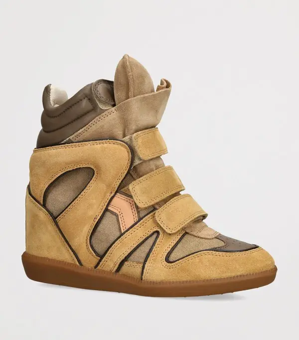 Isabel Marant Étoile Suede Bekett Wedge Sneakers - Green