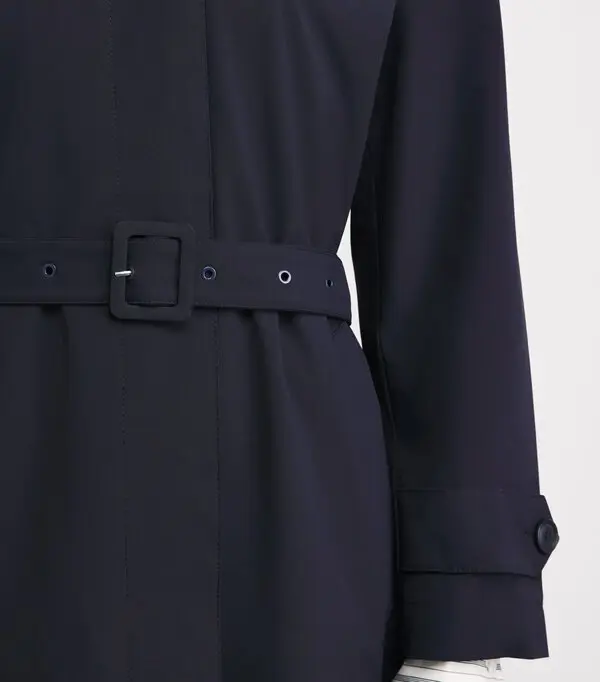 Maje Rhinestone-detail Trench Coat - Blue