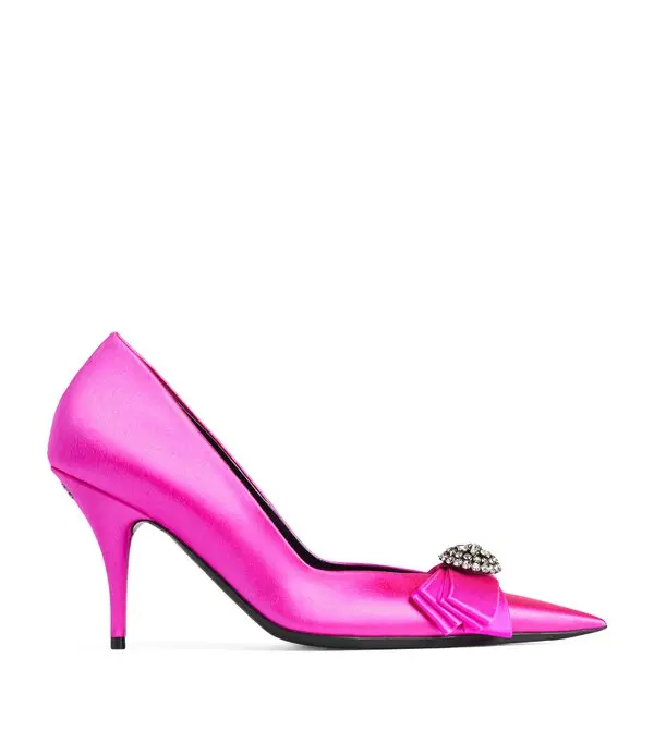 Balenciaga Satin Avenue Palazzo Pumps 90 - Pink