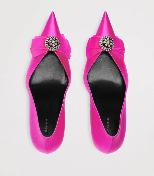 Balenciaga Satin Avenue Palazzo Pumps 90
