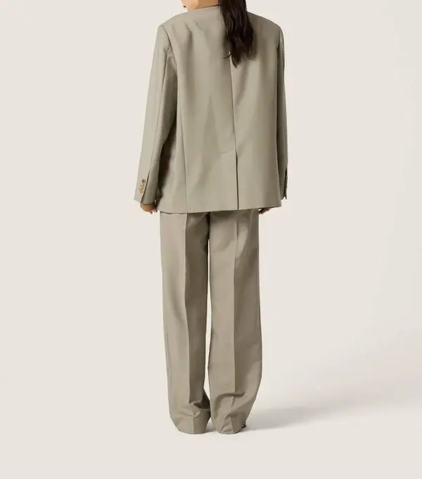 Miu Miu Mohair-wool Logo Blazer