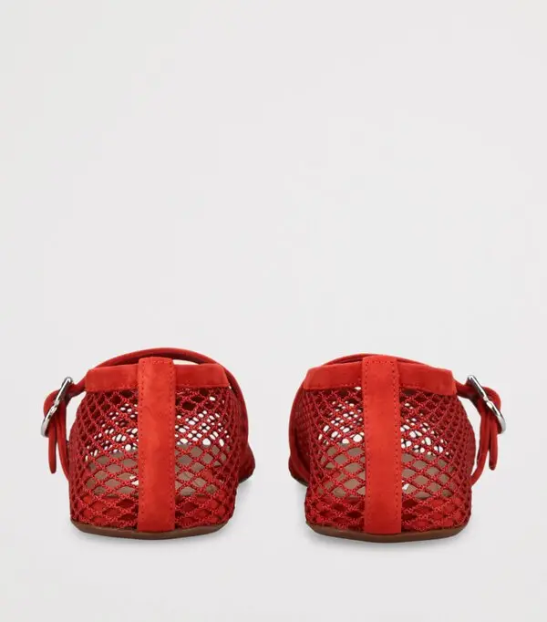 Alaïa Mesh Ballet Flats - Orange