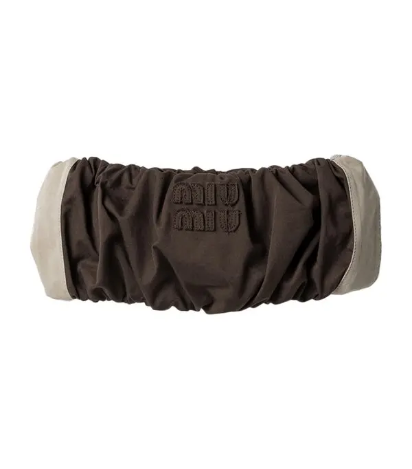 Miu Miu Cotton Twill Bandeau Top - Brown