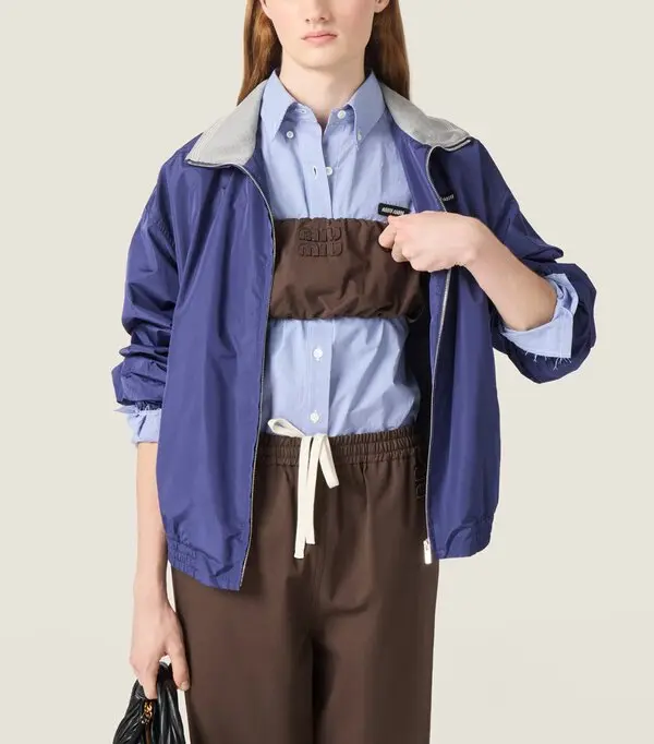 Miu Miu Cotton Twill Bandeau Top