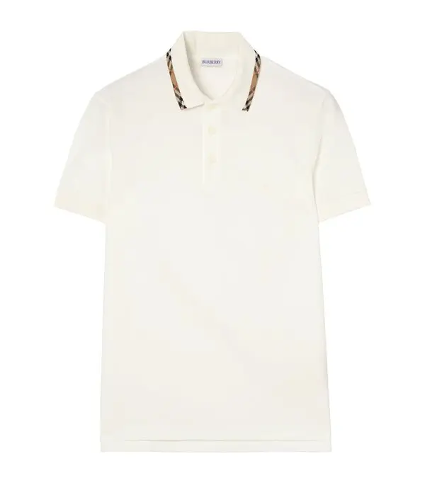 Burberry Cotton Check-trim Polo Shirt