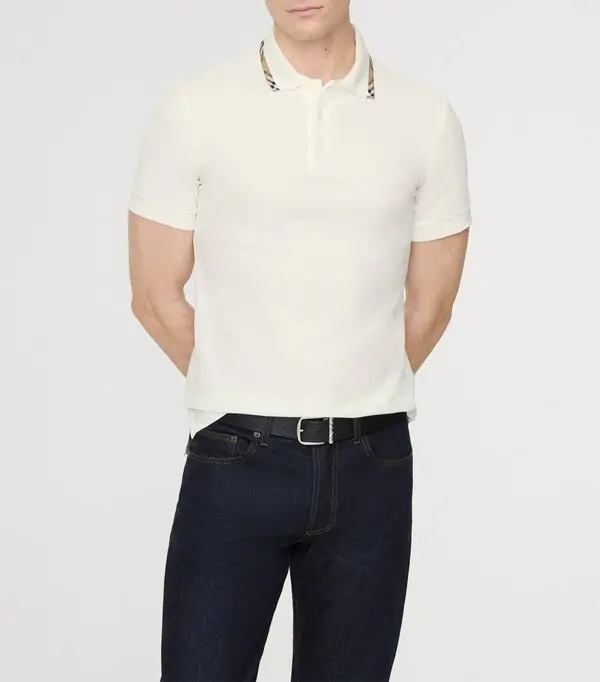 Burberry Cotton Check-trim Polo Shirt