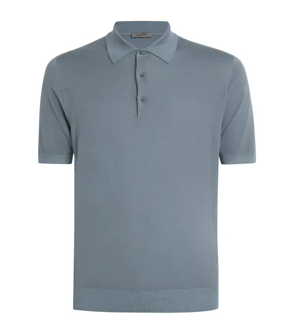 Corneliani Virgin Wool Polo Shirt - Green