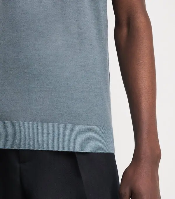 Corneliani Virgin Wool Polo Shirt - Green