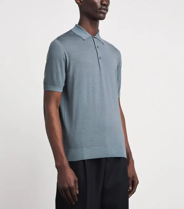 Corneliani Virgin Wool Polo Shirt - Green
