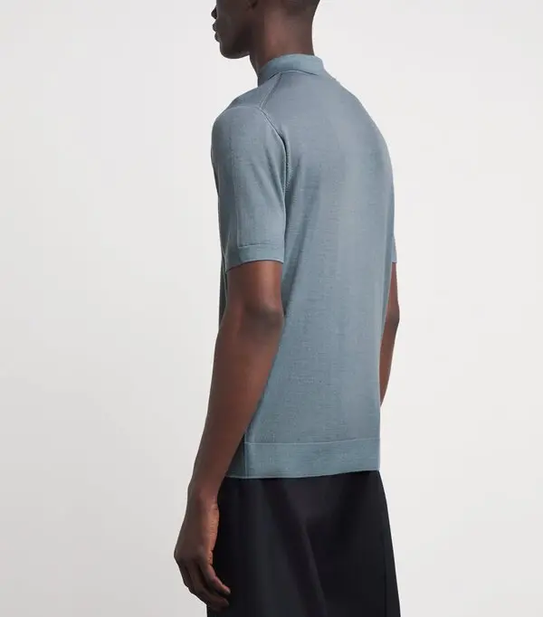 Corneliani Virgin Wool Polo Shirt - Green