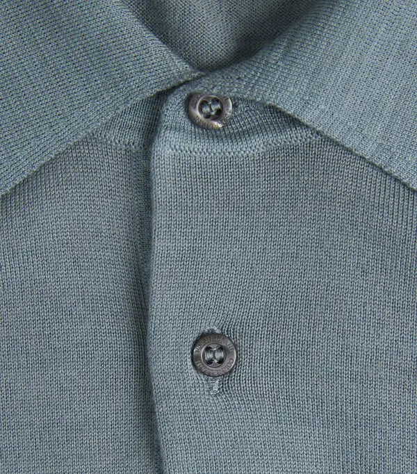 Corneliani Virgin Wool Polo Shirt - Green