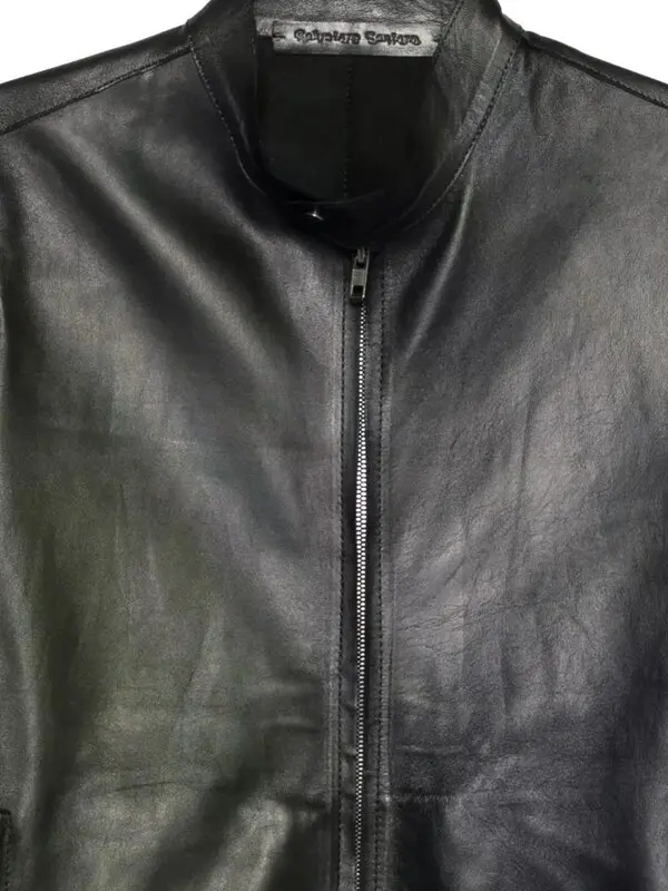 SALVATORE SANTORO Leather Zip-up Jacket