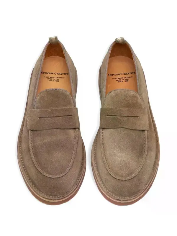 Officine Creative Kent Panelled Leather Loafers - Neutrals