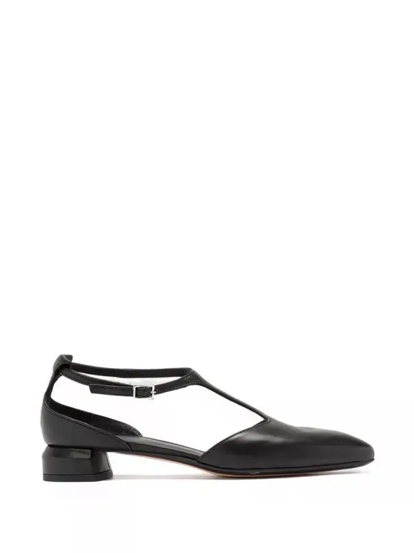 Officine Creative Sage T-strap Leather Pumps - Black