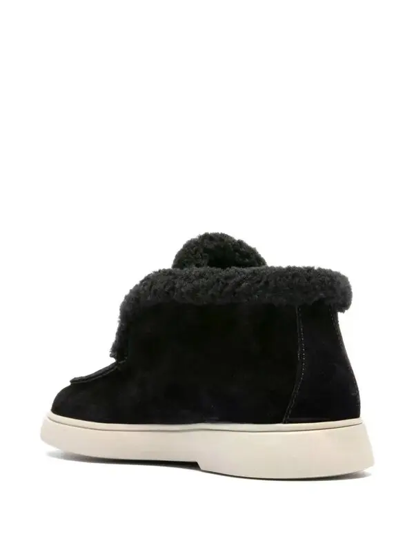 Officine Creative Ankle Boots With Fur Trim