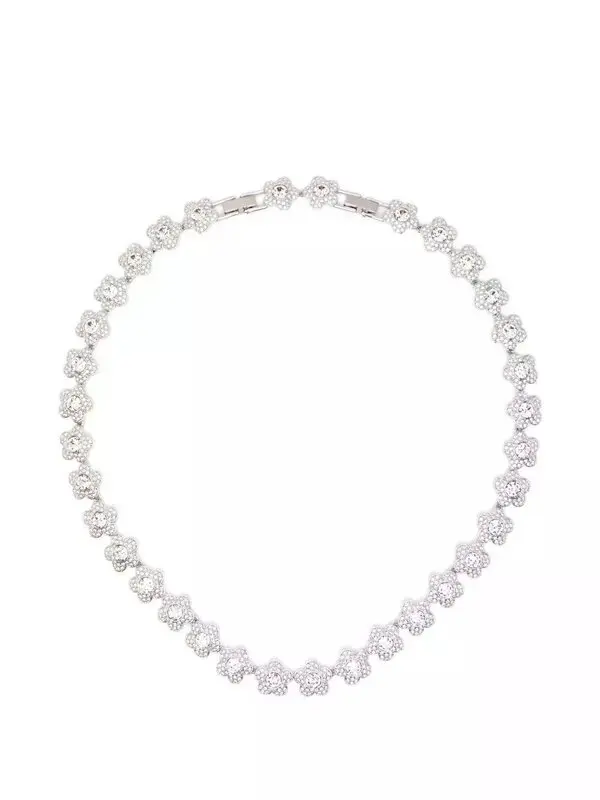 SWAROVSKI X Ariana Grande Crystal Flower Necklace - Silver