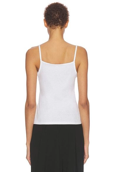 THE ROW Denzel Ribbed Knit Tank Top - White