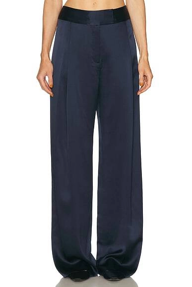 THE SEI Relaxed Pleated Wide Leg Trousers - Space
