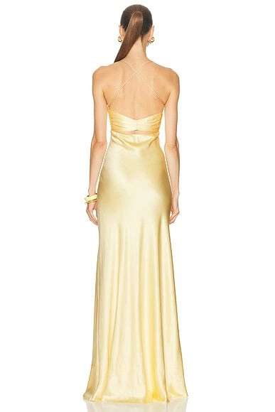 THE SEI Cut Out Bias Gown - Custard