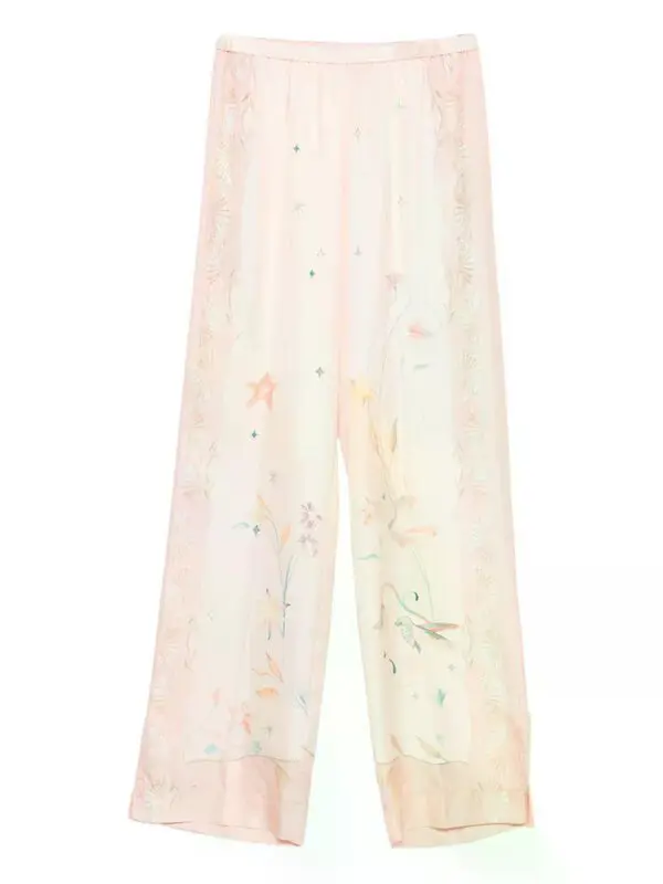 FORTE_FORTE Floral Print Wide Leg Trousers - Neutrals