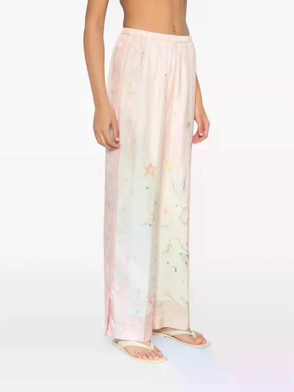 FORTE_FORTE Floral Print Wide Leg Trousers