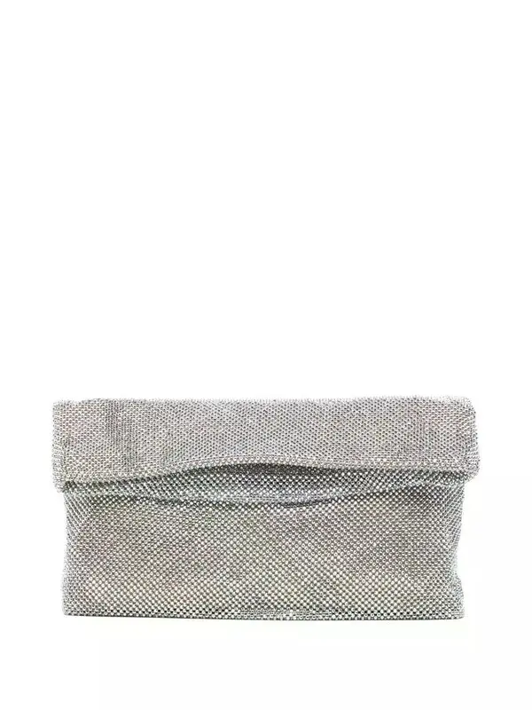 TWENTY FOURHAITCH Dunham Rhinestone Embellished Clutch Bag - Silver