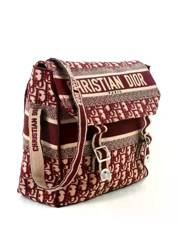 Dior Diorcamp Oblique Canvas Messenger Bag - Red