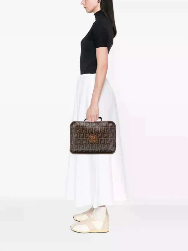 Fendi Zucca Coated Canvas Karligraphy Travel Bag