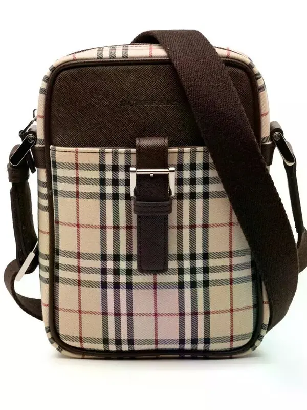 Burberry House Check Canvas Crossbody Bag - Brown