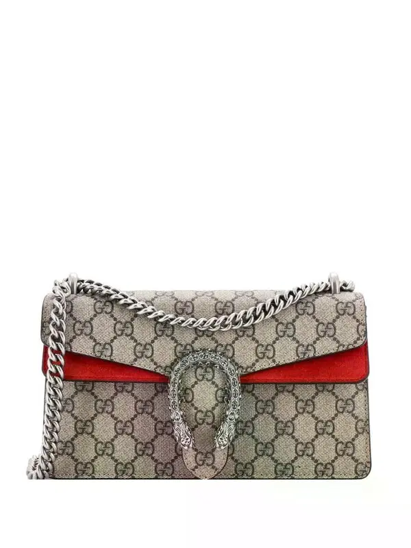 Gucci Dionysus Gg Coated Canvas Crystal Embellished Small Shoulder Bag - Brown