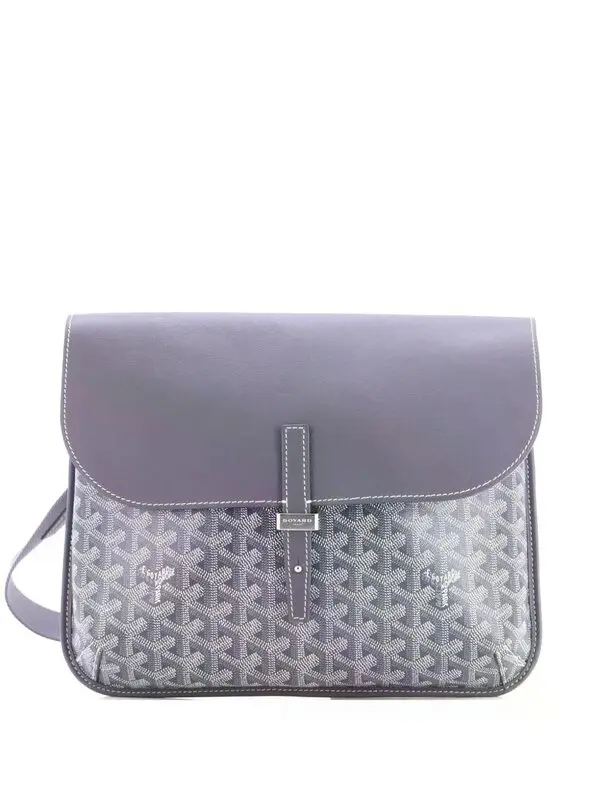 Goyard Coursier Messenger Bag Coated Canvas And Leather - Grey