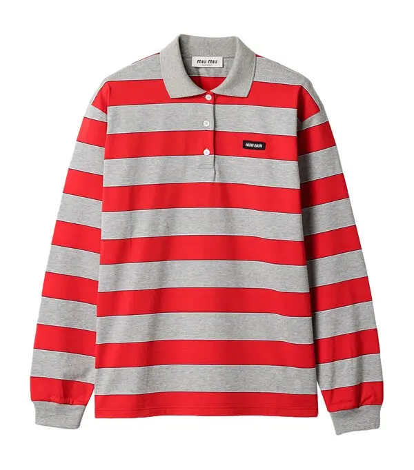 Miu Miu Striped Cotton Rugby Shirt
