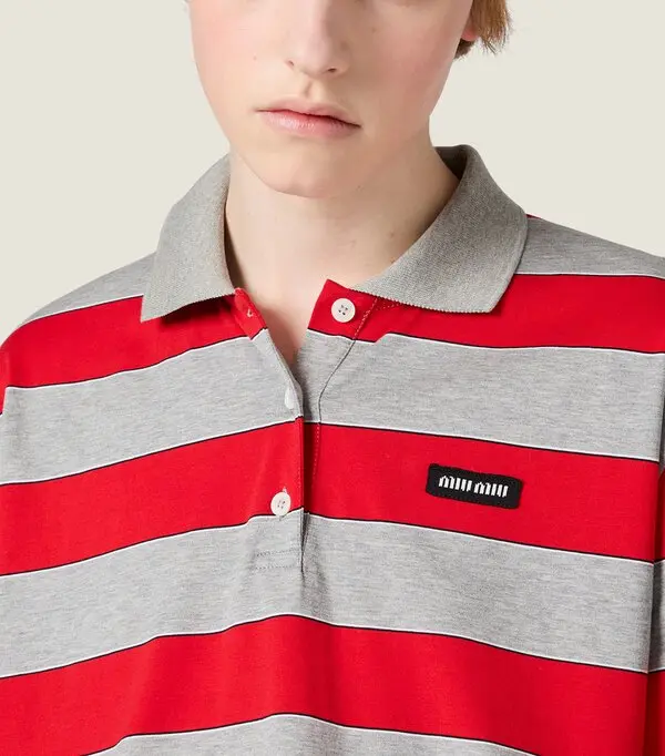 Miu Miu Striped Cotton Rugby Shirt