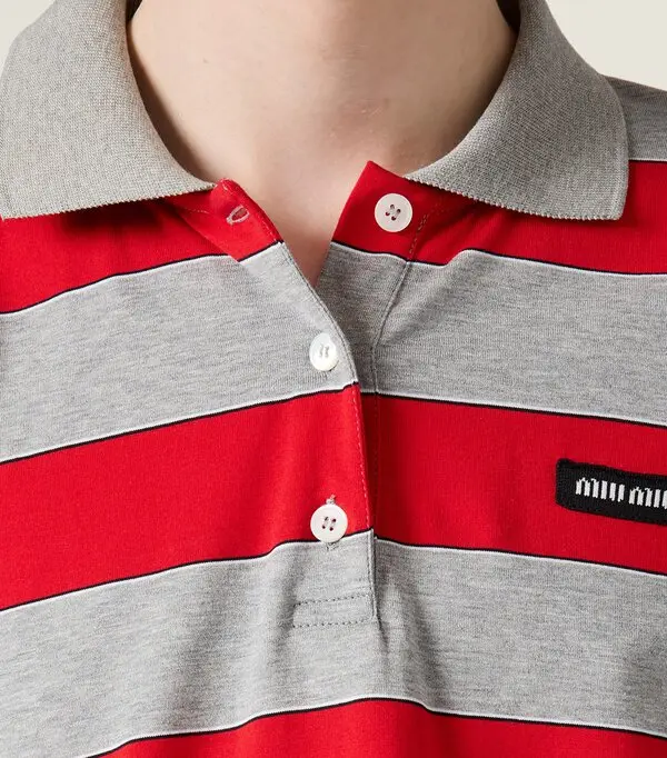 Miu Miu Striped Cotton Rugby Shirt