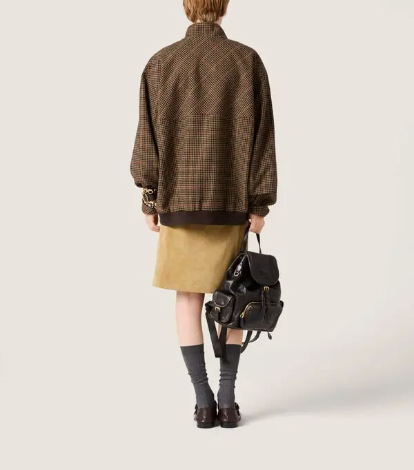 Miu Miu Waxed Suede Mini Skirt