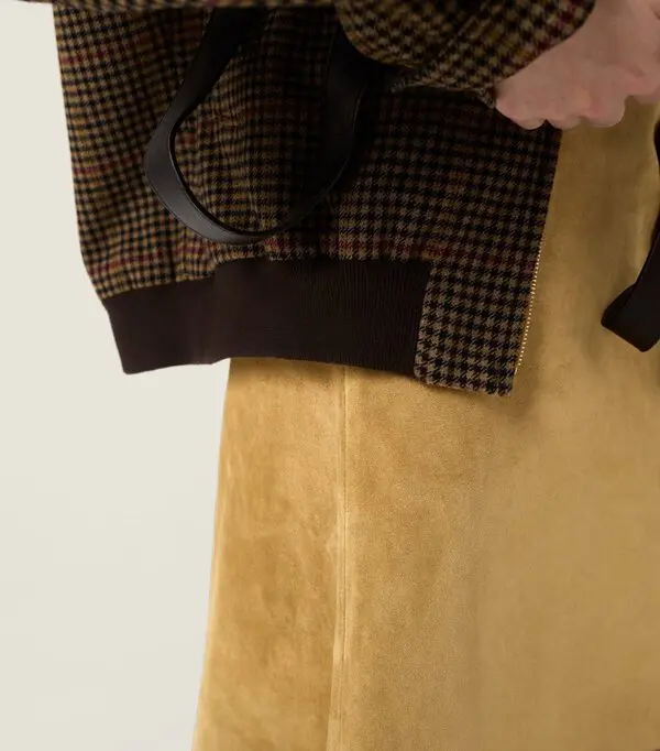 Miu Miu Waxed Suede Mini Skirt