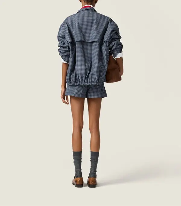 Miu Miu Check Mini Skort With Attached Shorts