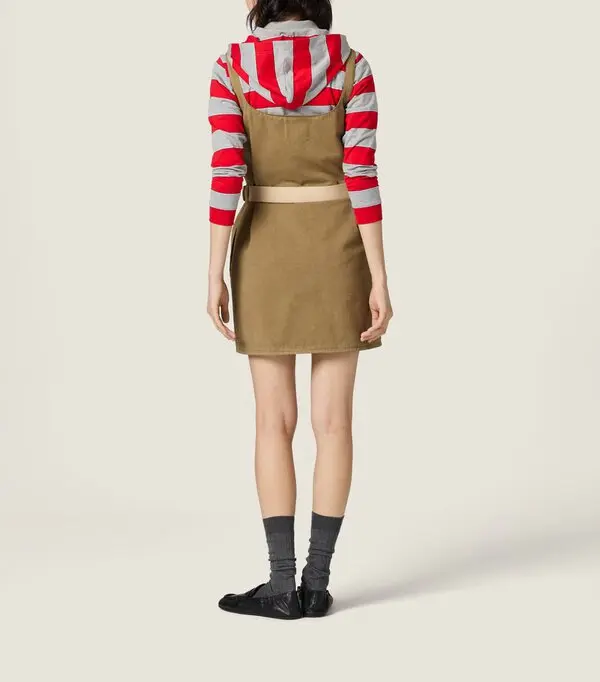 Miu Miu Cotton Belted Mini Dress