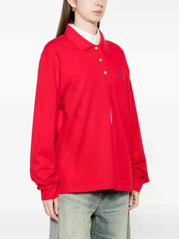 Prada Long-sleeve Piqué Polo Shirt