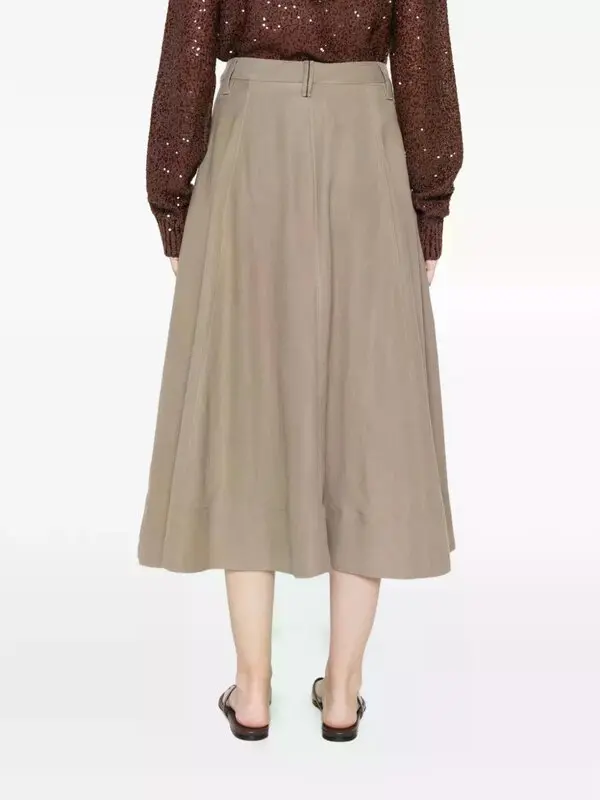 Brunello Cucinelli Pleated A-line Skirt