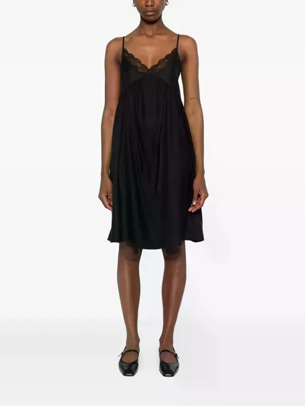 THE ROW Lace-panel Midi Dress
