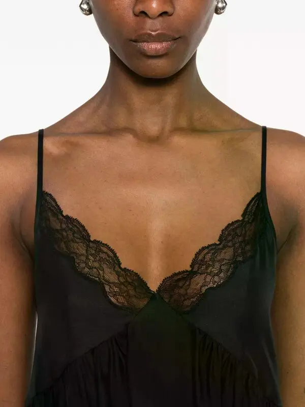 THE ROW Lace-panel Midi Dress