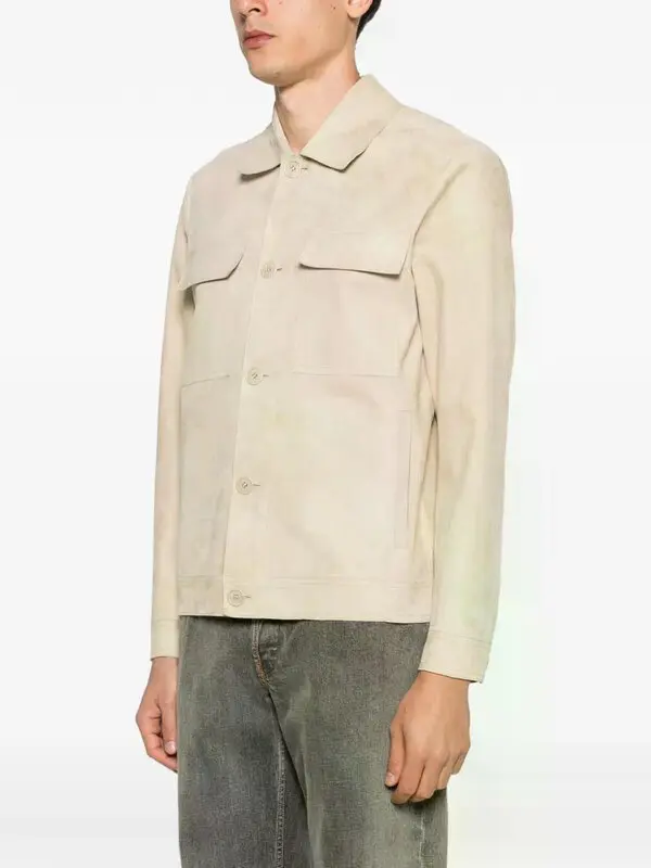 SALVATORE SANTORO Suede Shirt Jacket