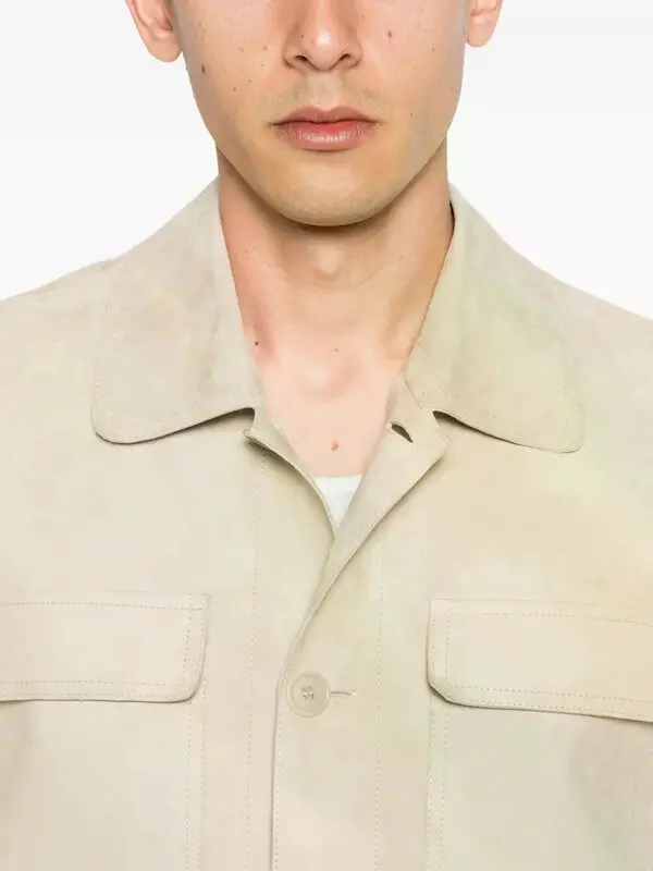 SALVATORE SANTORO Suede Shirt Jacket