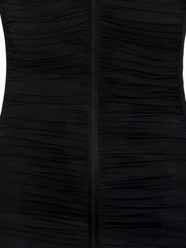 Elisabetta Franchi Long-sleeve Draped Mini Dress - Black
