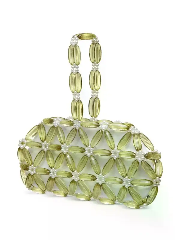 0711 TBILISI Tebea Beaded Tote Bag - Green