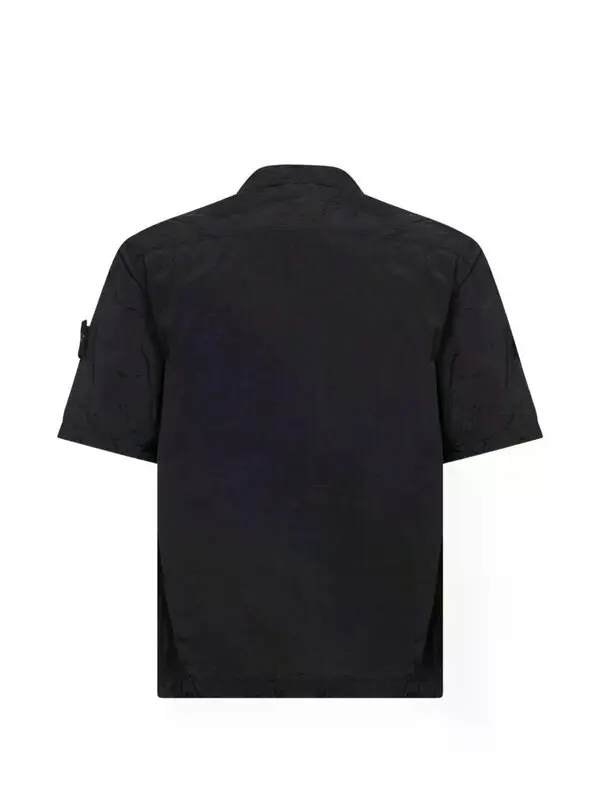 Stone Island 1200028 Nylon Metal In Econyl® Comfort-fit Short-sleeve Shirt With Zip