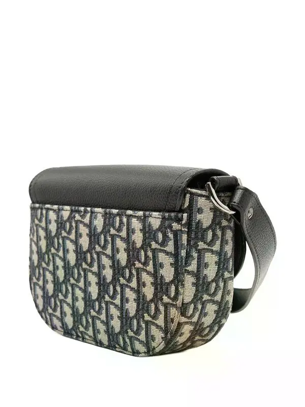 Dior Mini Oblique Canvas Saddle Buckle Messenger Bag